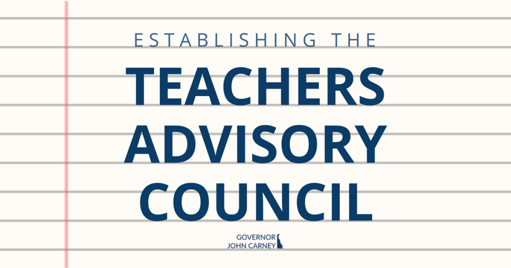Governor Carney, Secretary Bunting Announce Establishment of Teachers ...