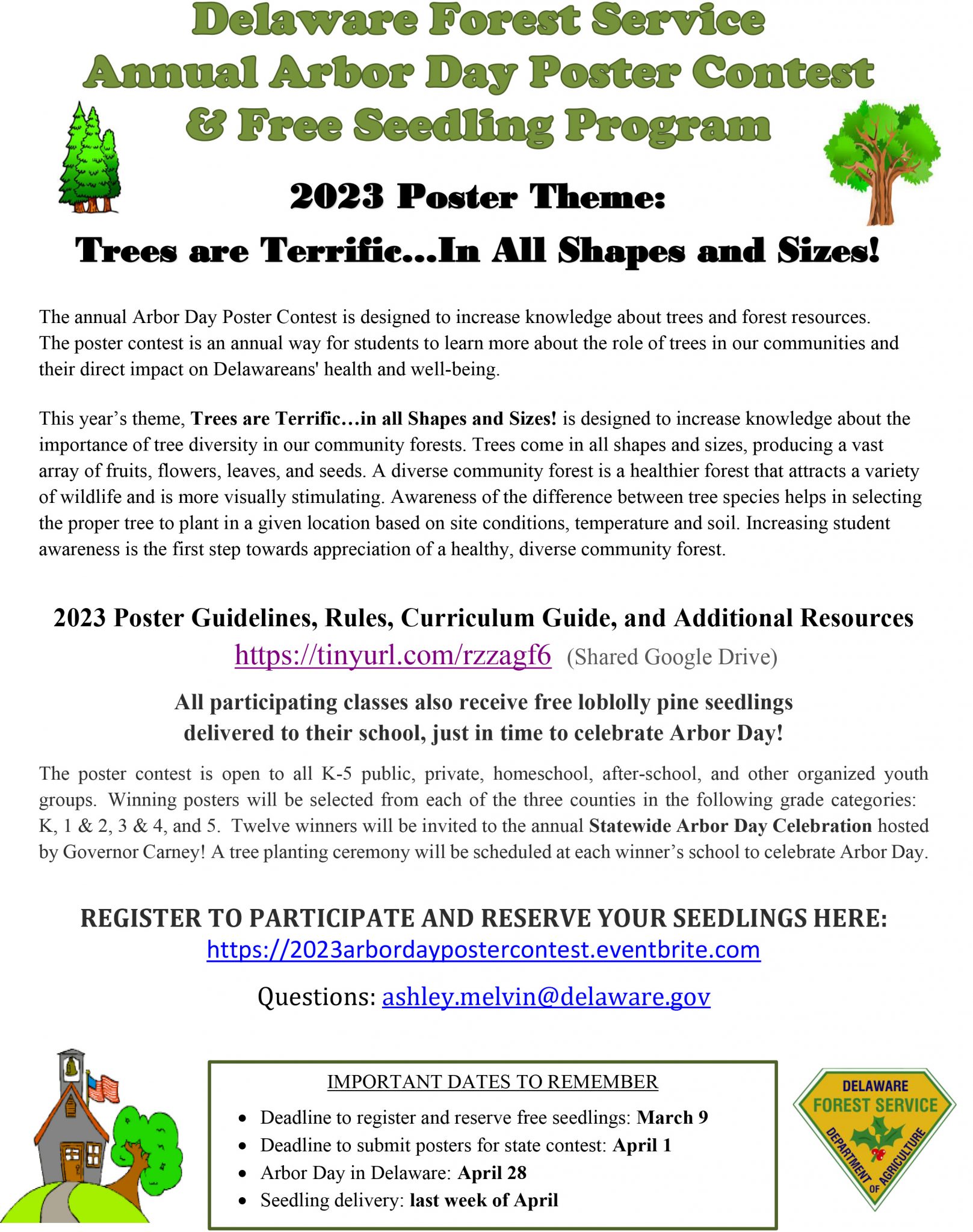 2023 Arbor Day Poster Contest Now Open